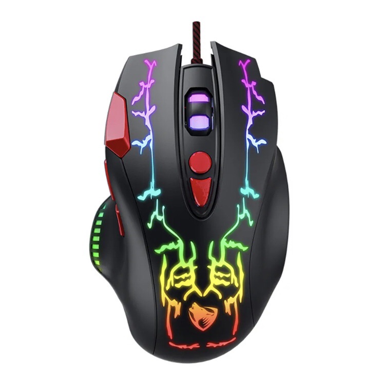 T-WOLF G550 RGB Gaming Mouse 6400DPI 8 Programmable Buttons Wired Gaming Mouse, USB Optical ...