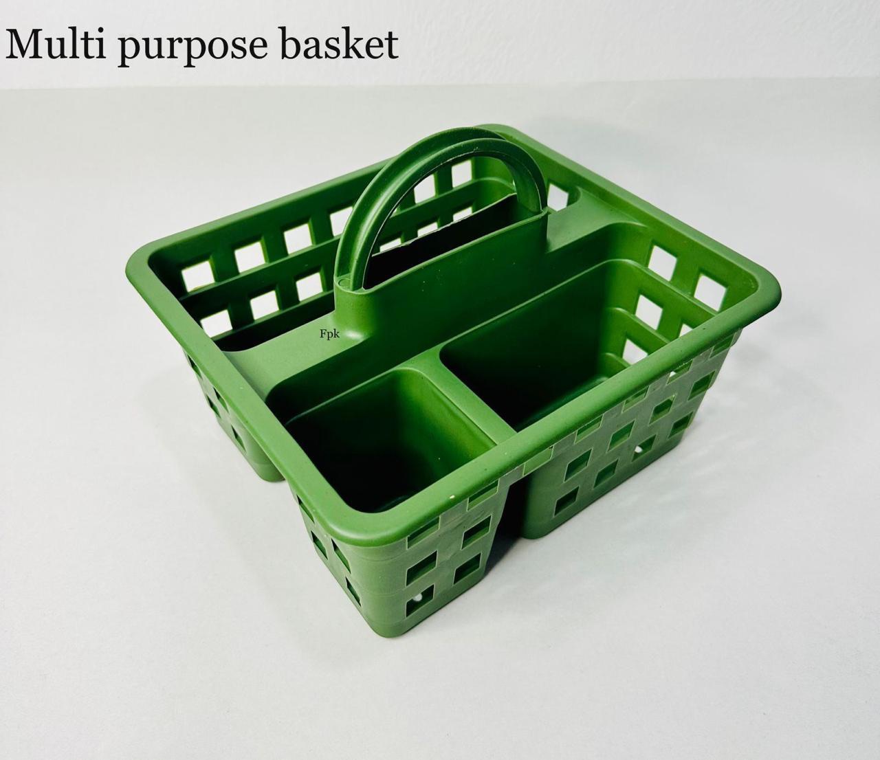Premium Multi Purpose Basket 3 Section Plastic Storage Desk Remote ...