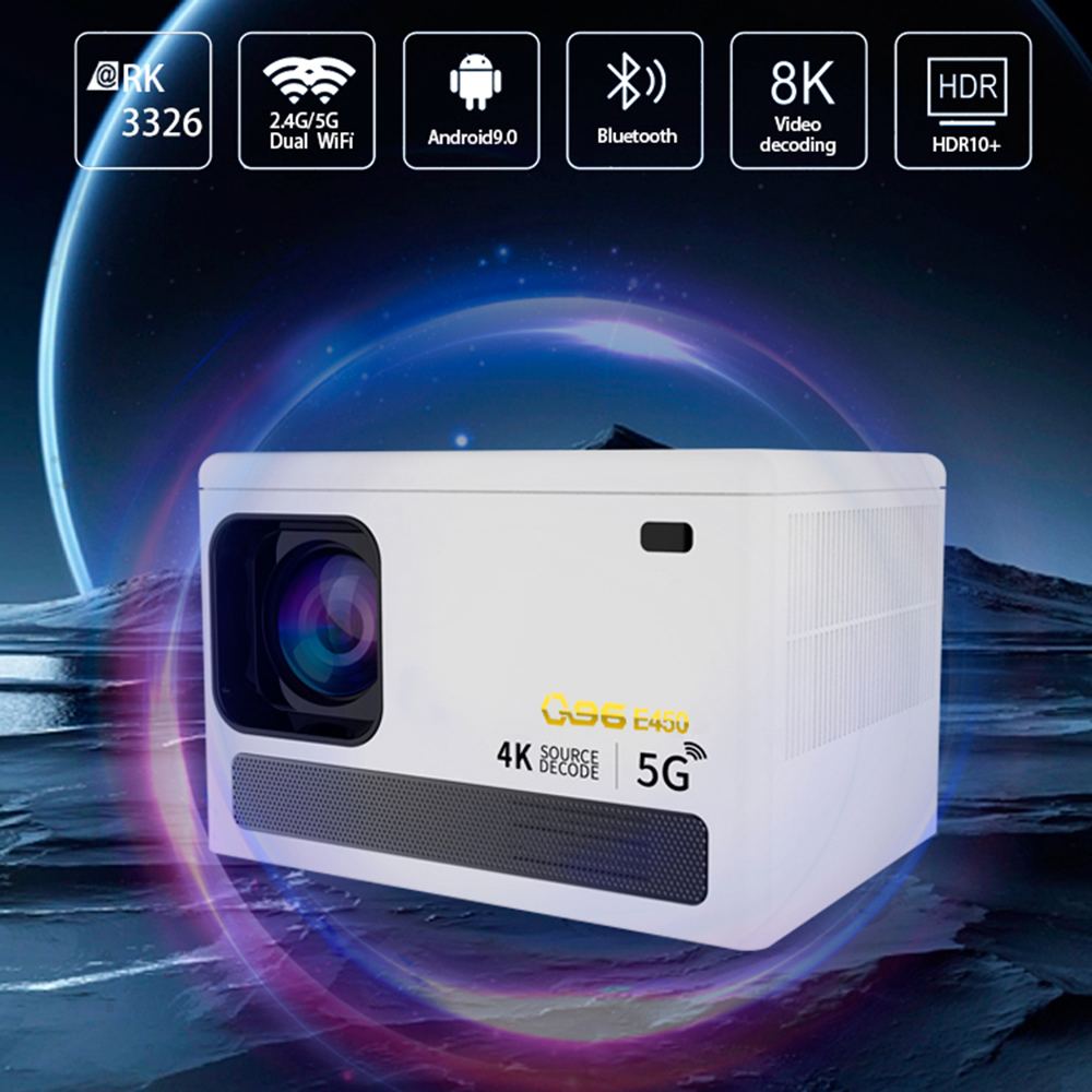 E450 Mini Portable 8K HD Projector Ultra High Definition Memory USB ...