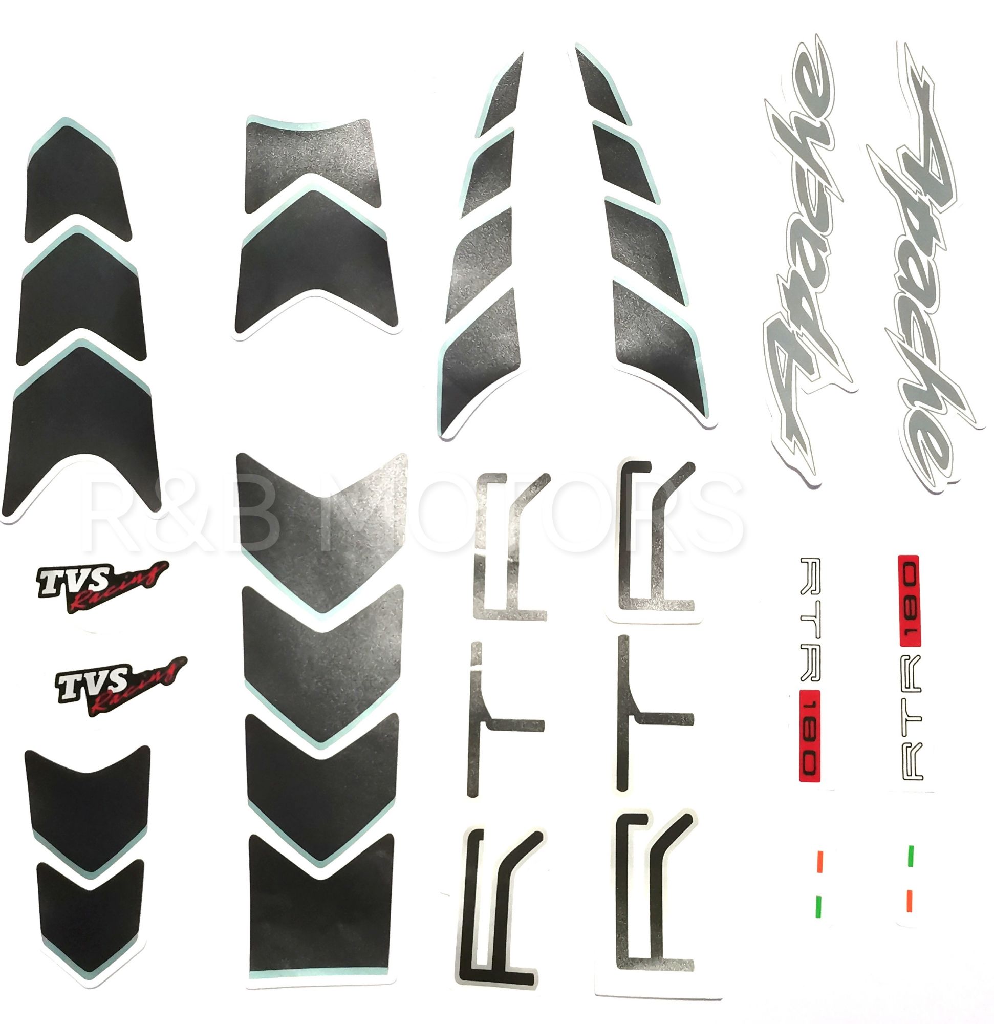 Tvs Apache 180cc Black Bike Full Sticker Kit | Daraz.lk