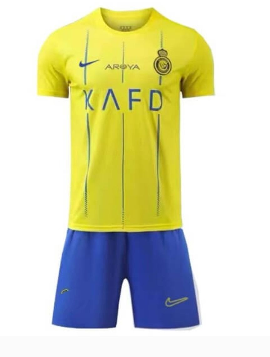Al Nassr Foot Jersey Full Kit / Men & Kids / Home kit & Away Kit | Daraz.lk