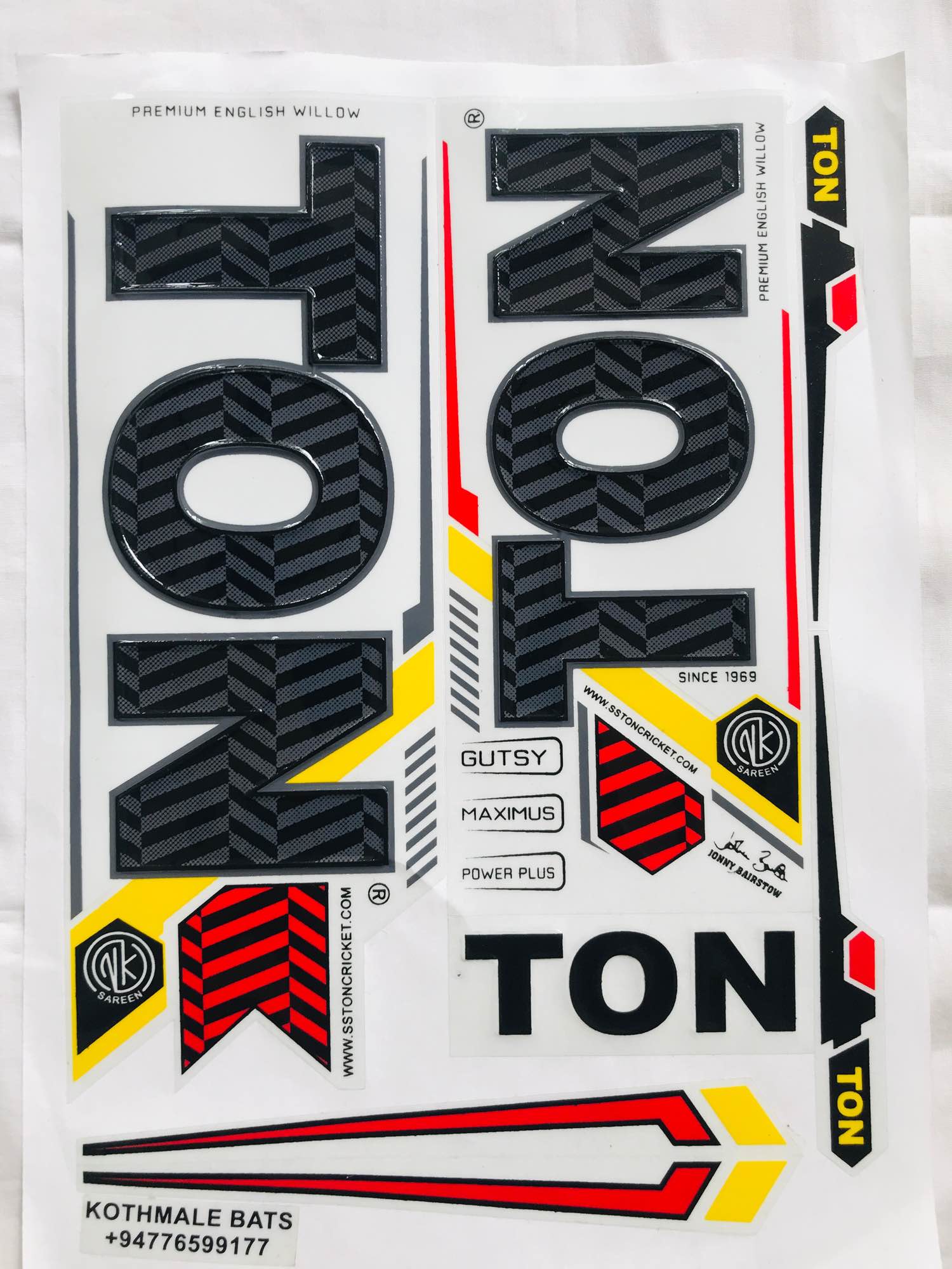 Original Cricket Bat Stickers - 3D Embossed | Daraz.lk