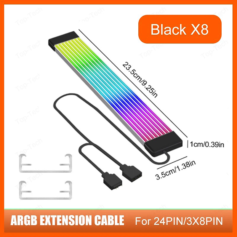 PC RGB Light Strip Suitable for PSU Cable PC RGB GPU Cable 5V 3Pin ARGB ...