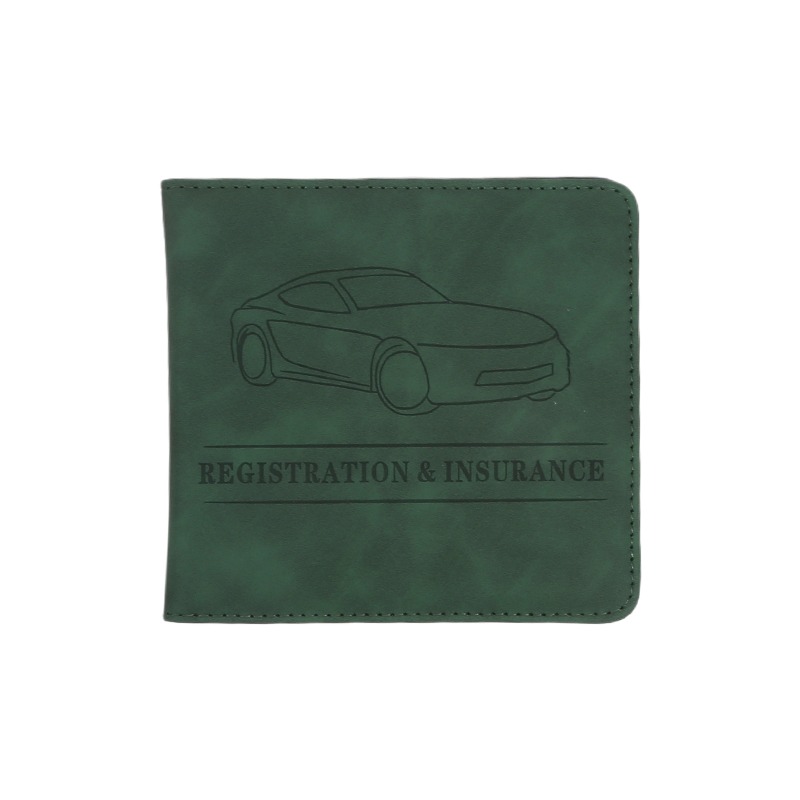 Car Registration Driver's License and Insurance Card Holder - Leather ...