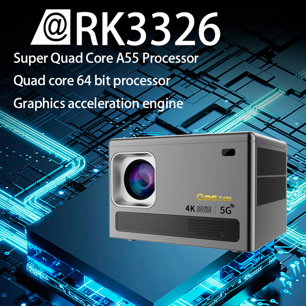 E450 Mini Portable 8K HD Projector Ultra High Definition Memory USB ...