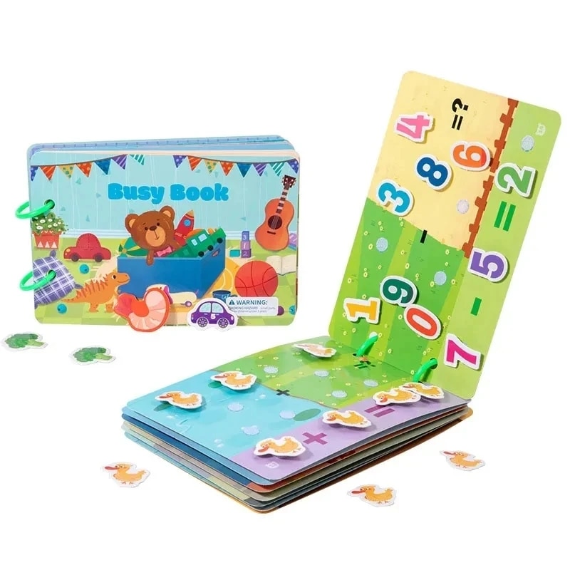 Learning Game Montessori Activity Book Paste Sticker Logical Life ...