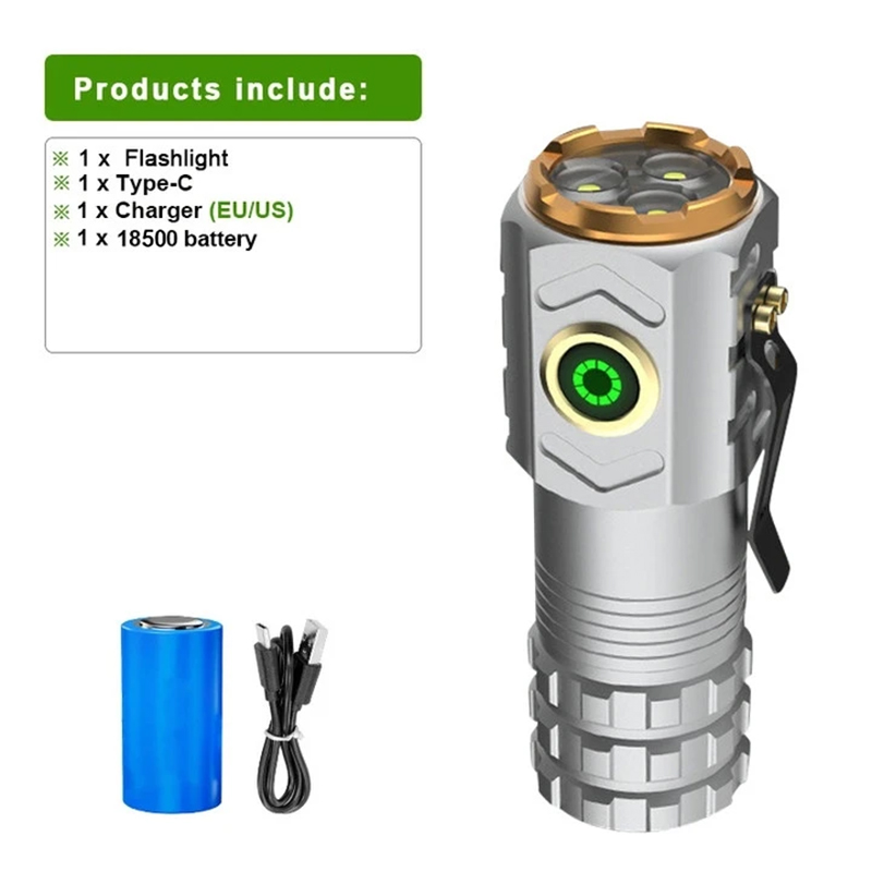 New Ultra Powerful Flashlight 3 Core LED Mini Tactical Flashlight USB ...