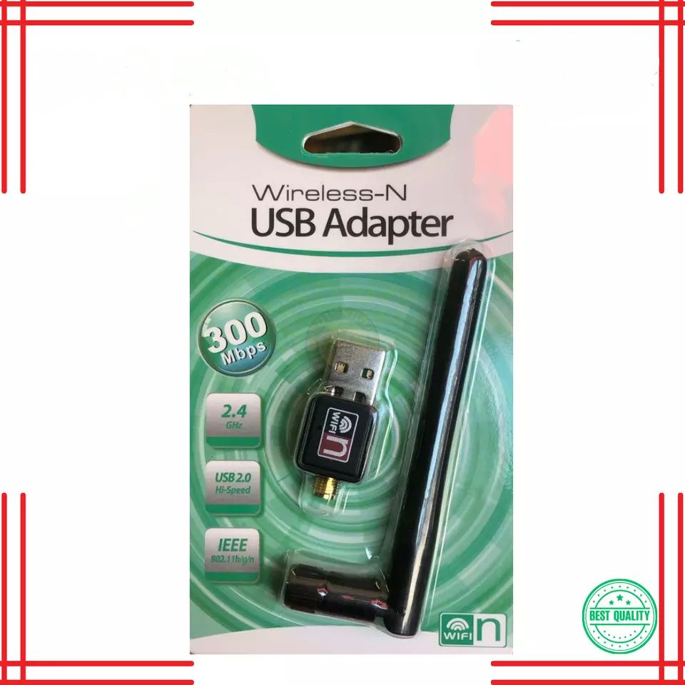USB Wifi Adapter 300Mbps With Antenna Network 802.11n/g/b | Daraz.lk