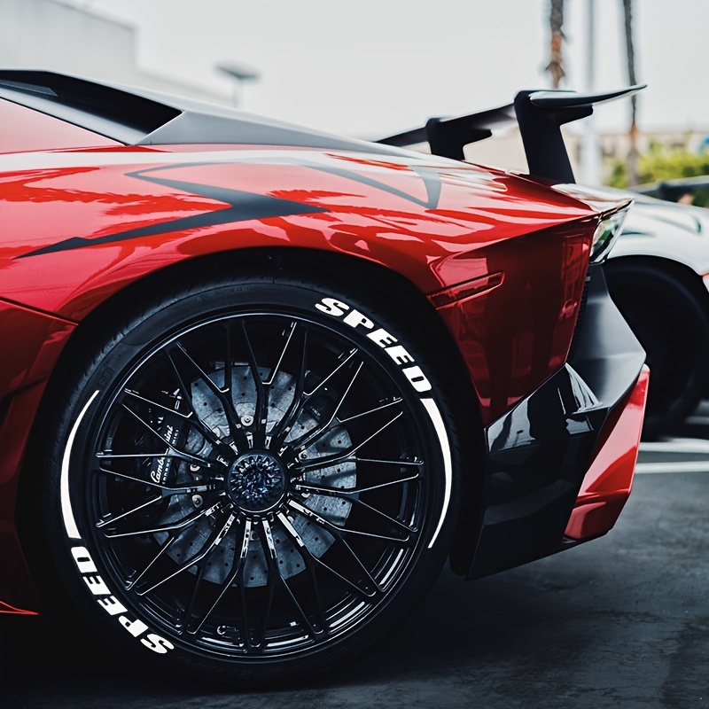 Car and motorcycle tire stickers tire letter stickers English letters ...