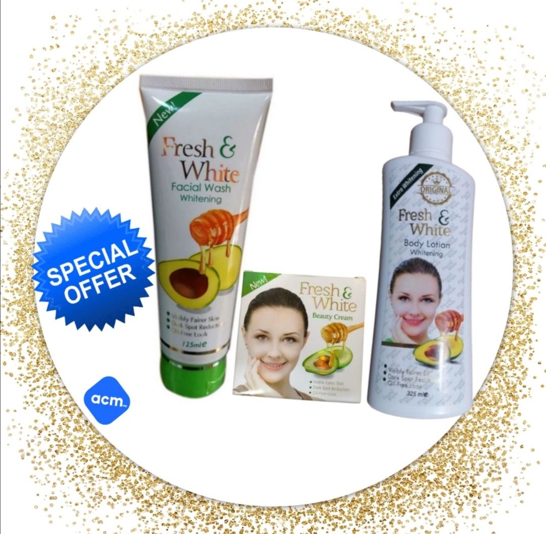 Fresh & White cream, wash, lotion pack (3 pieces) | Daraz.lk