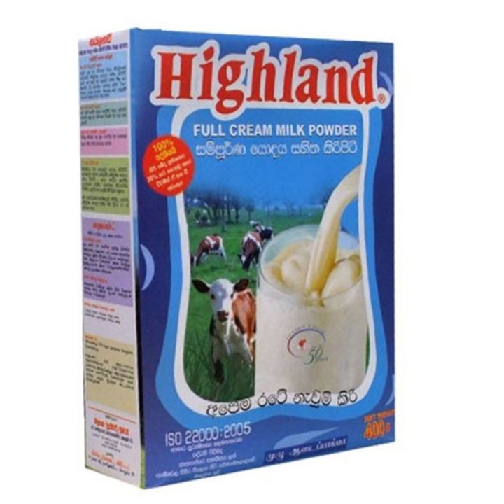 Highland Full Cream Milk powder 400g×1 | Daraz.lk