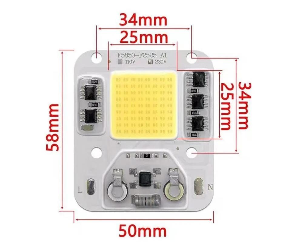 50w High Power (COB)LED Bulb Cool White 1pcs 230v | Daraz.lk