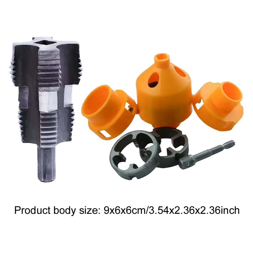 PVC Pipe Threader Kit With 1/2In 3/4 In 1 Inch Dies Pipe Threader Pipe ...