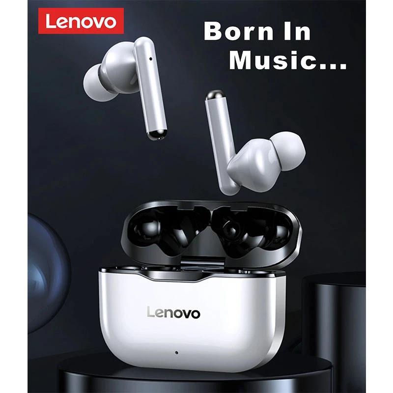 Lenovo Livepods LP1 TWS True Wireless Buds White Affordable Bluetooth Earpods Headset wireless ...