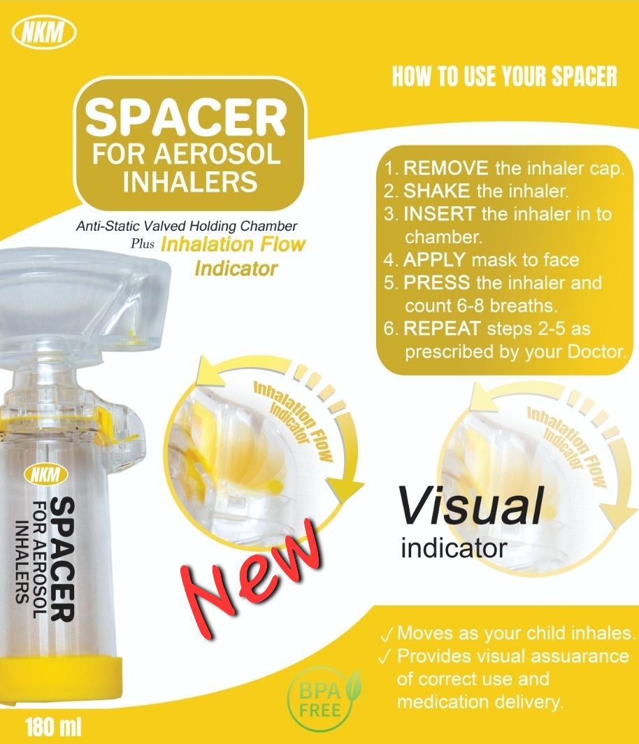 NKM Spacer For Aerosol Inhaler With Mask Inhaler Spacer Device For ...