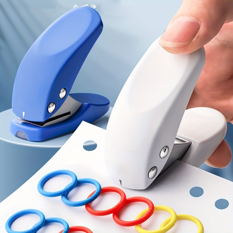 DELI Mini Paper Punch Portable Size 1 Hole Punch Machine 6mm 10 Sheets ...