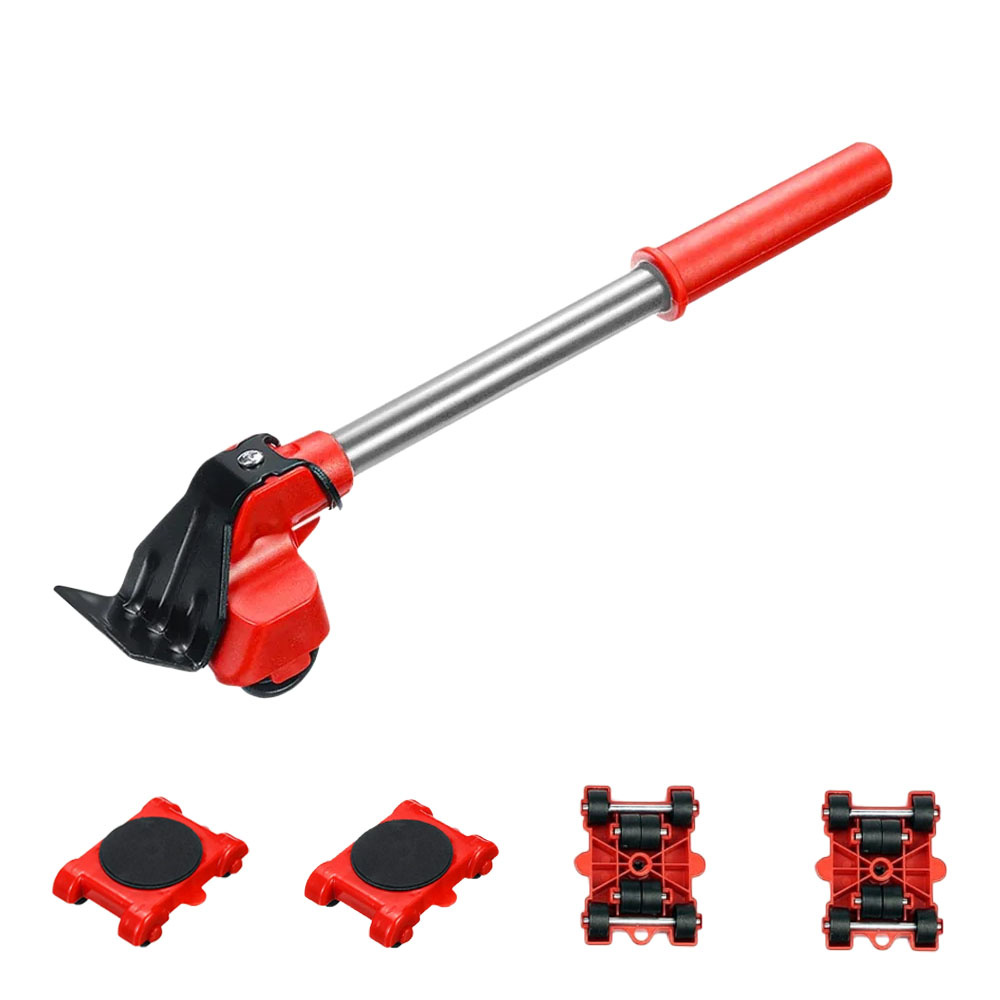 5pcs/set Heavy Duty Furniture Wheels Lifter Mover Roller Wheel Bar ...