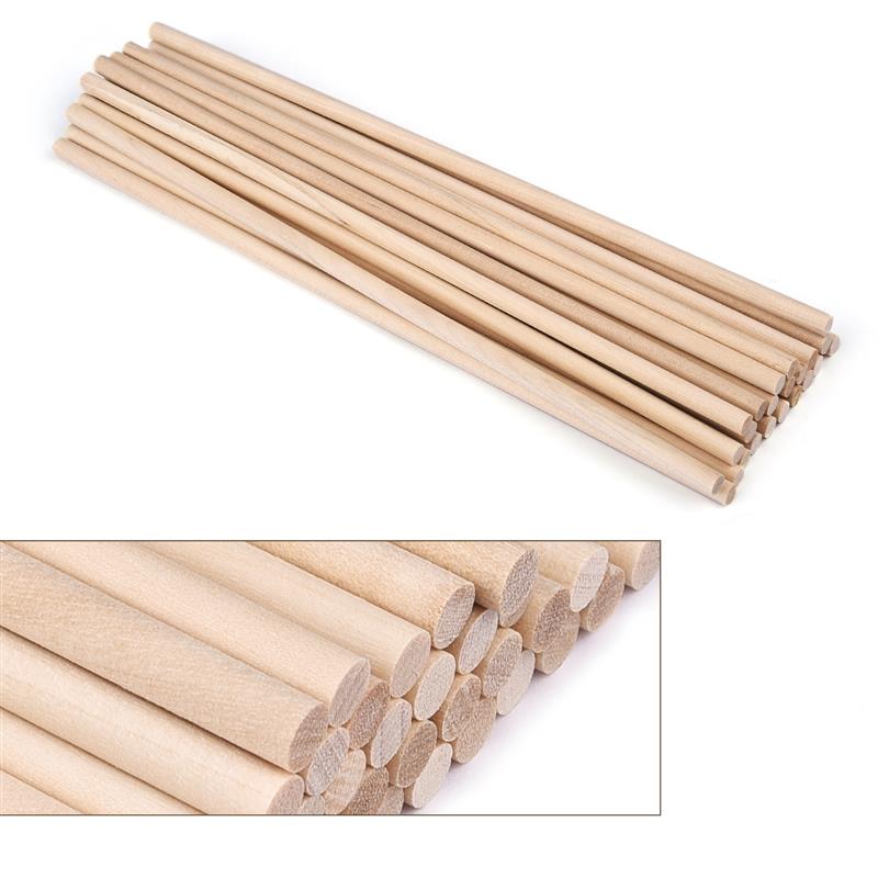 Round Wooden Stick for Crafts Food Ice Lollies and Model Making Cake ...