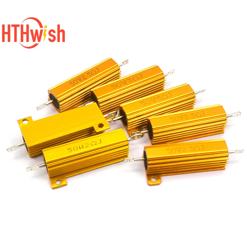2 Set 10W/25W/50W/100W Load Resistor Aluminum Power Metal Shell Case ...
