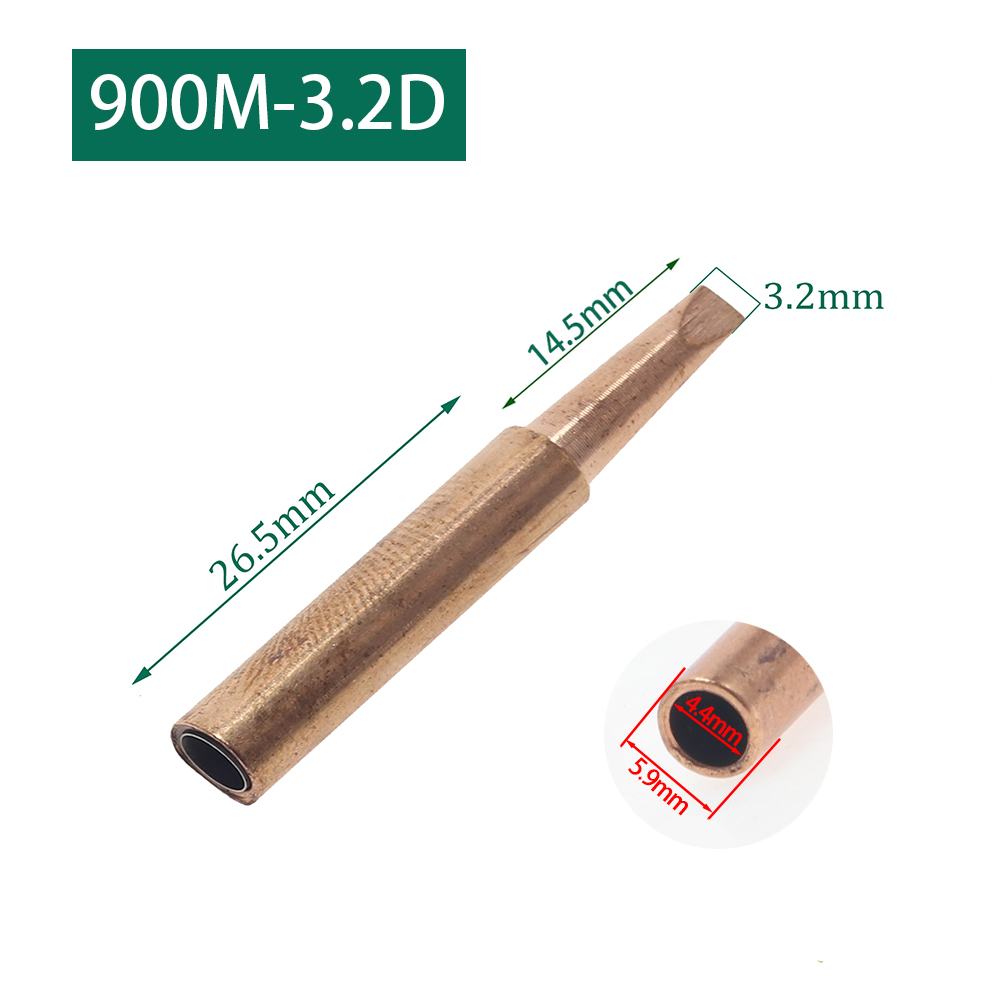 5Pcs 900M-T Pure Copper Soldering Iron Tip Soldering iron BGA Soldering Station Lead-free Solder ...