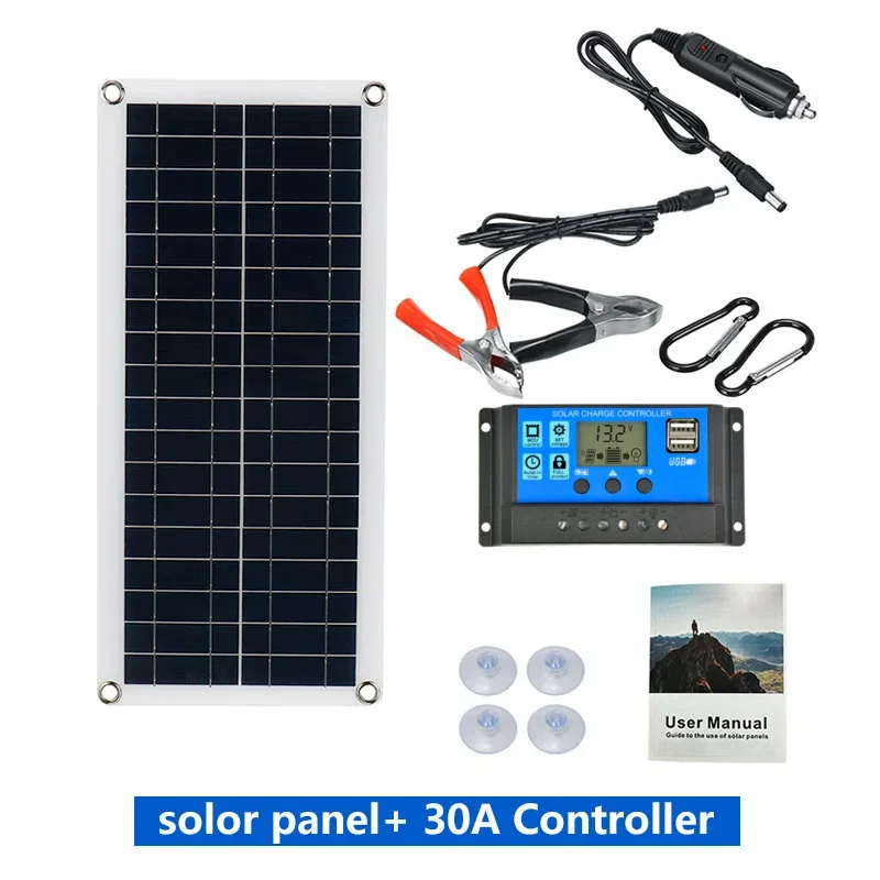 1000W Solar Panel 12V Solar Cell 10A-100A Controller Solar Plate Kit ...