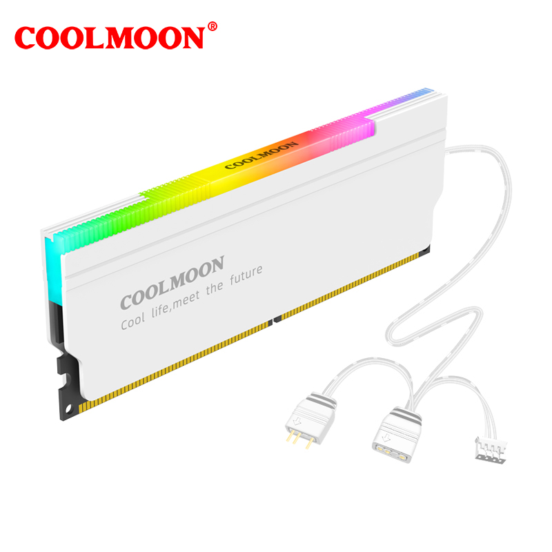 COOLMOON 5V-3PIN ARGB RAM Heatsink Heat Spreader Cooler Memory Cooling ...