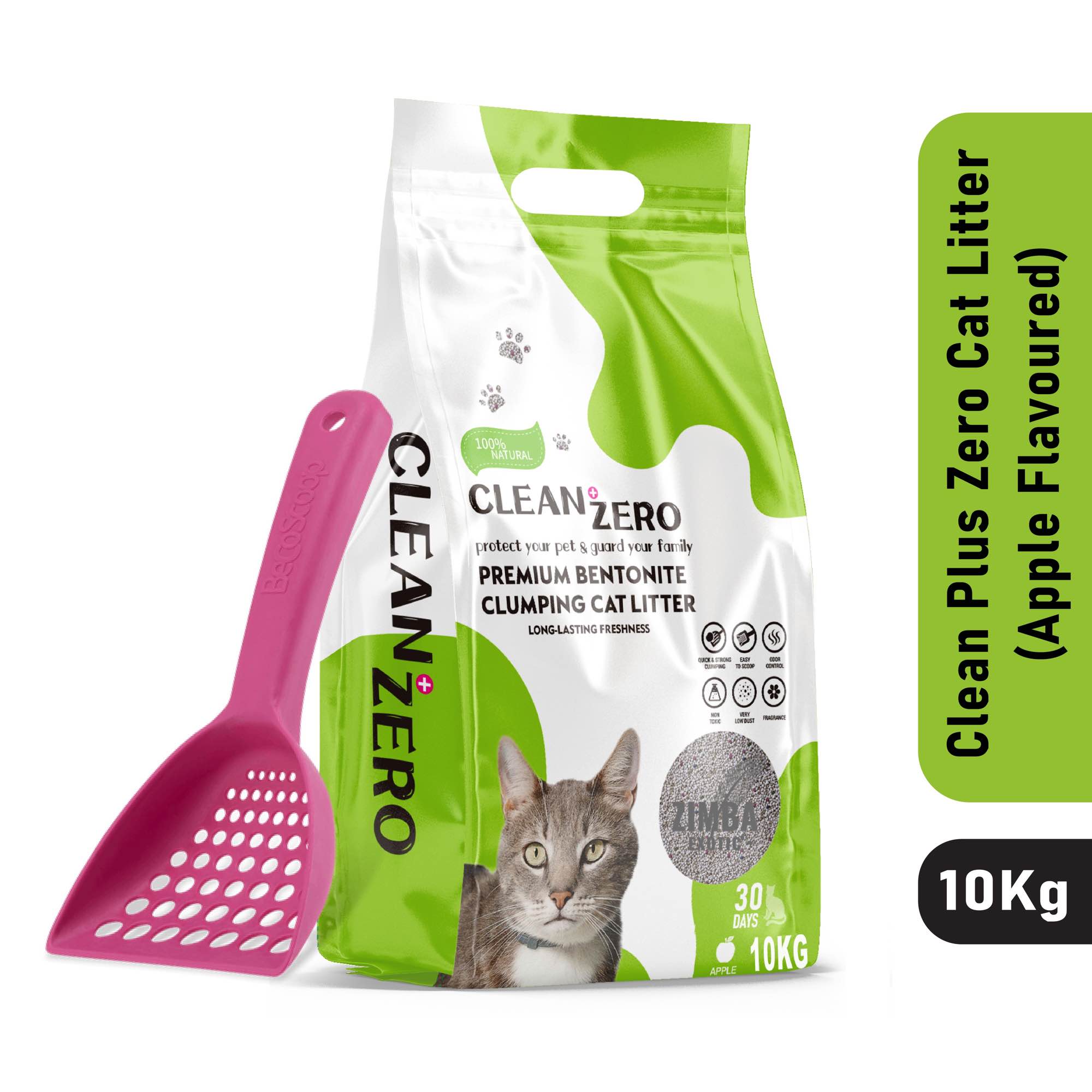 Clean Plus Zero Cat Litter Apple Flavor 10KG | Daraz.lk