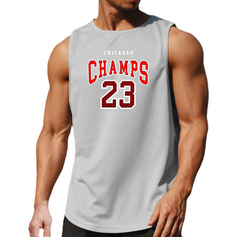 Chicago Champs NO. 23 USA City Team Fitness Tank Top Mens Gym Clothing ...