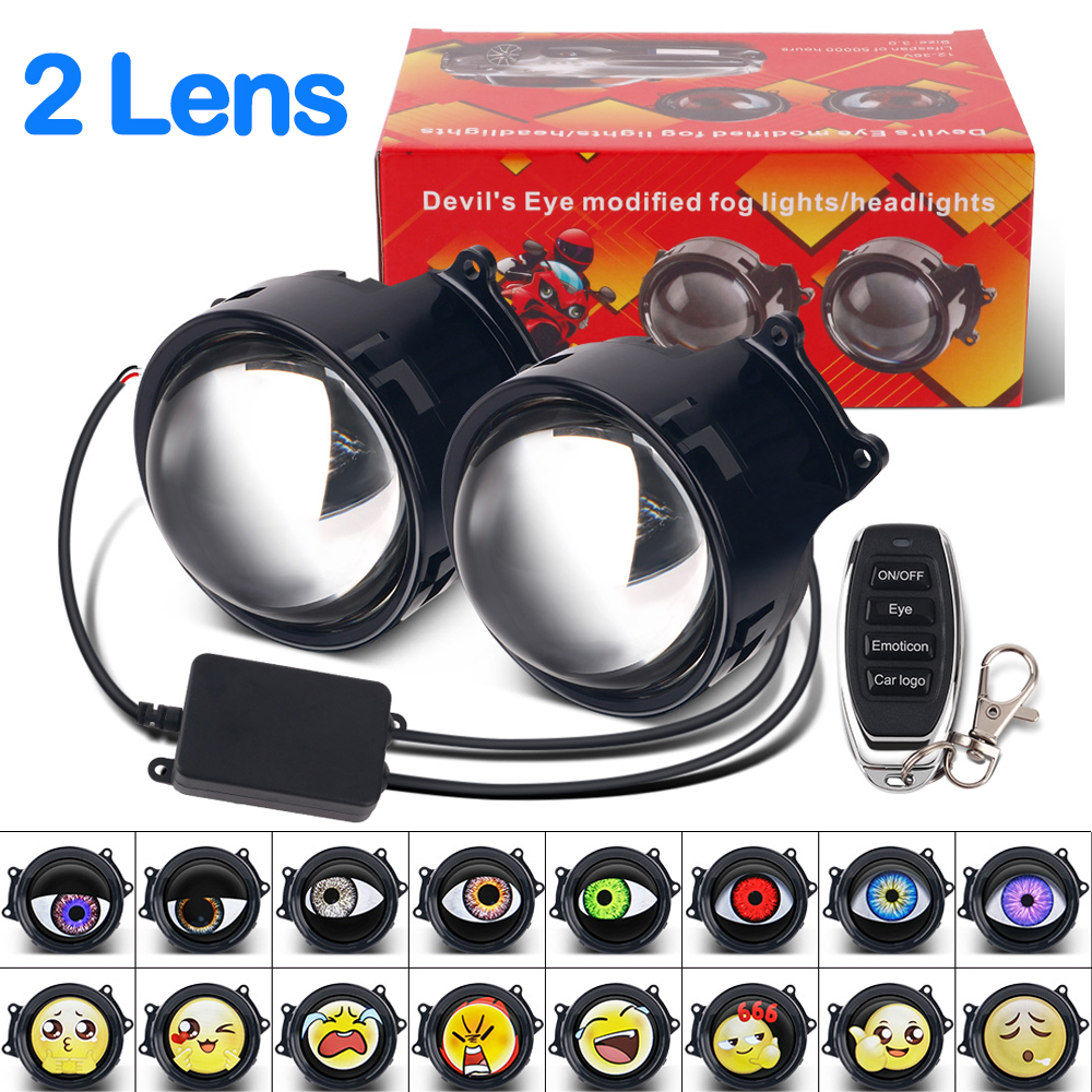 Dynamic Car Headlights Devil LED Eye Headlight Assembly Modified Light ...