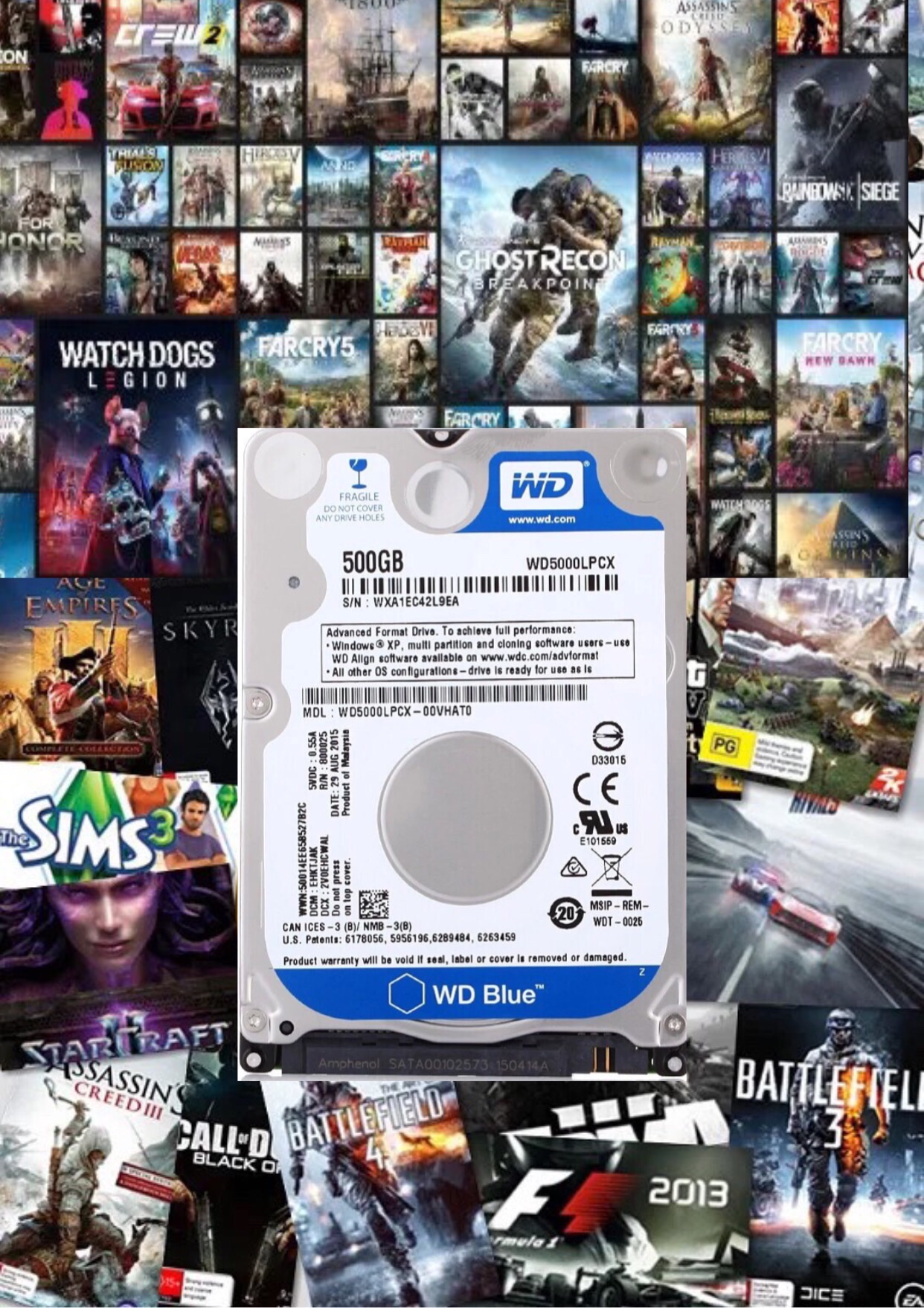 Laptop Hard Disk HDD with New games 500GB 1TB | Daraz.lk