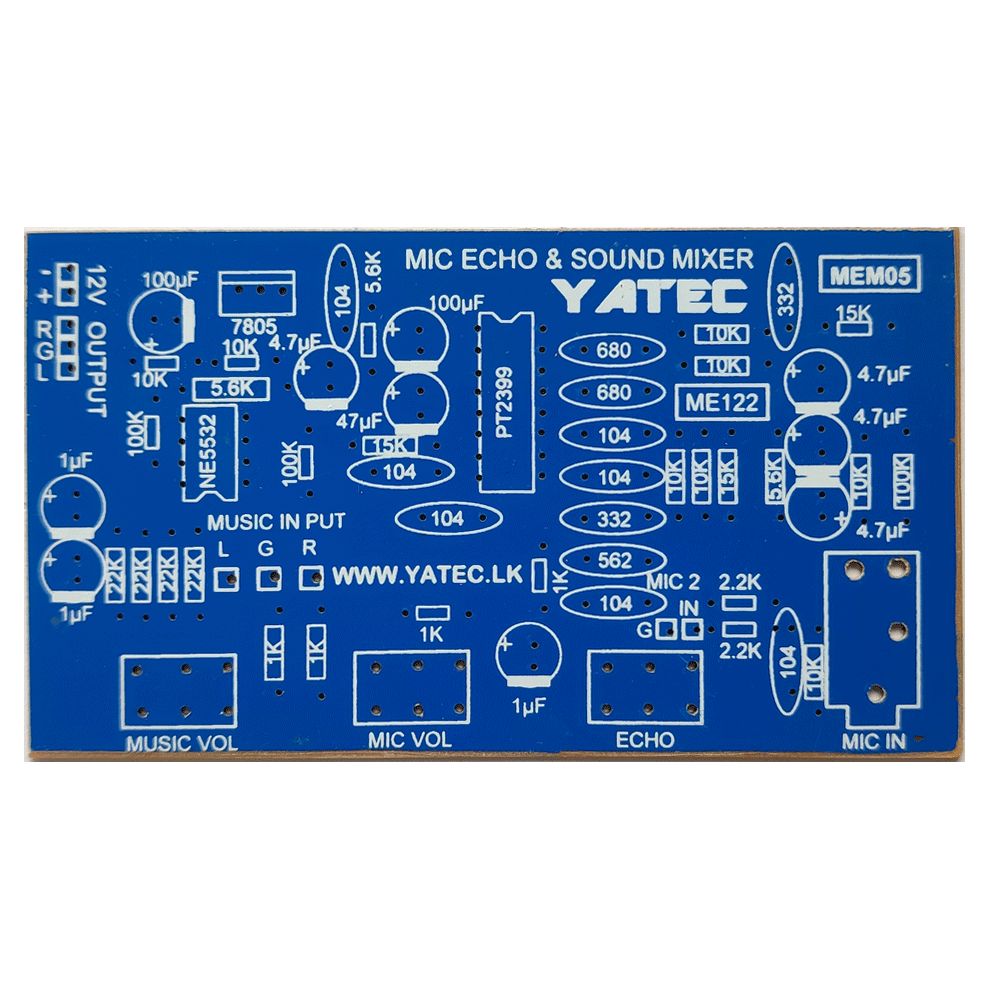 Yatec Mic Preamplifier with Echo and Sound Mixing, High-Quality PCB ...