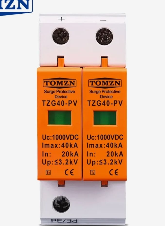 TOMZN DC SPD 600V Surge Protective Device low Voltage Arrester Device DC SPD For Off Grid On ...