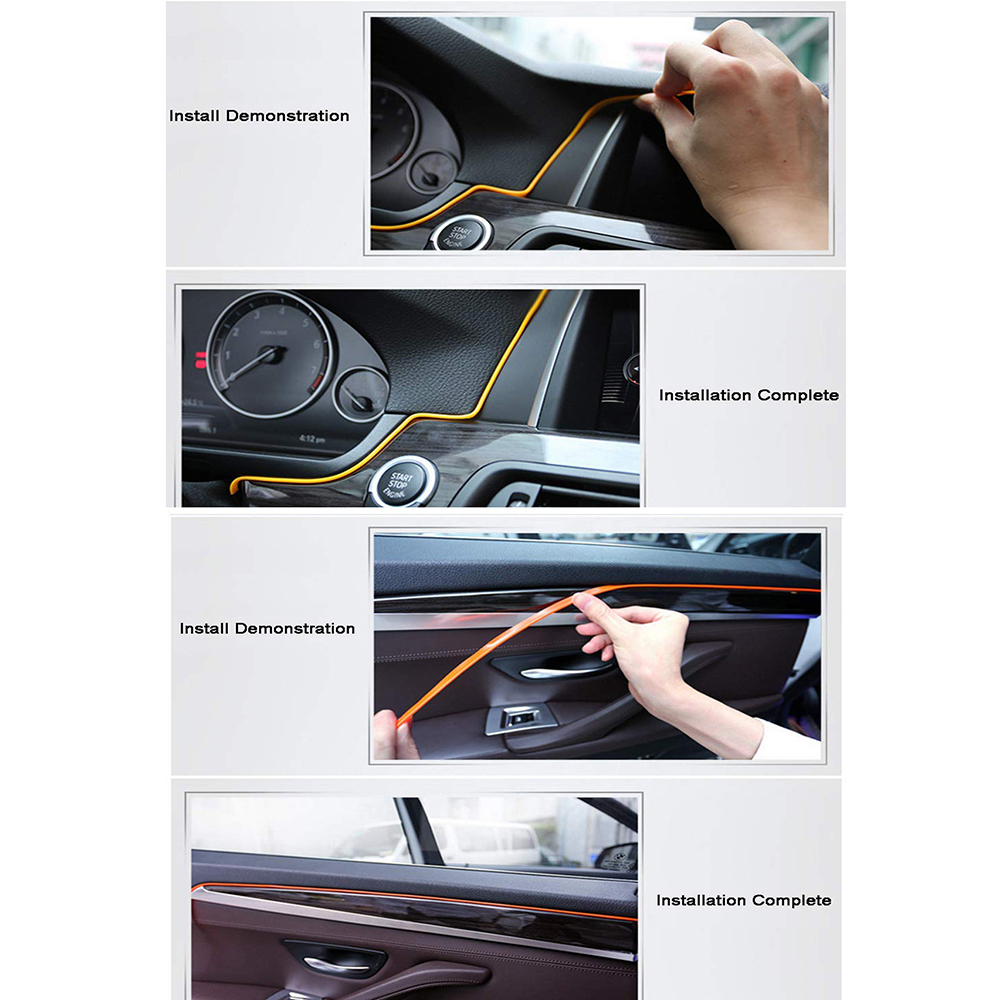 1M 3M 5M car EL Wire led strip Atmosphere light for DIY flexible AUTO ...