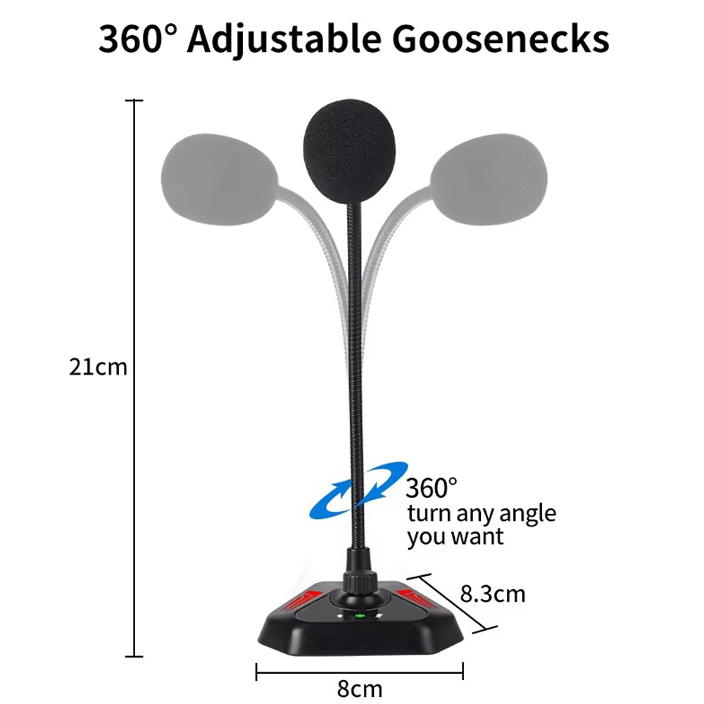 USB Gooseneck Condenser Microphone Wired Conference Recording Voice ...