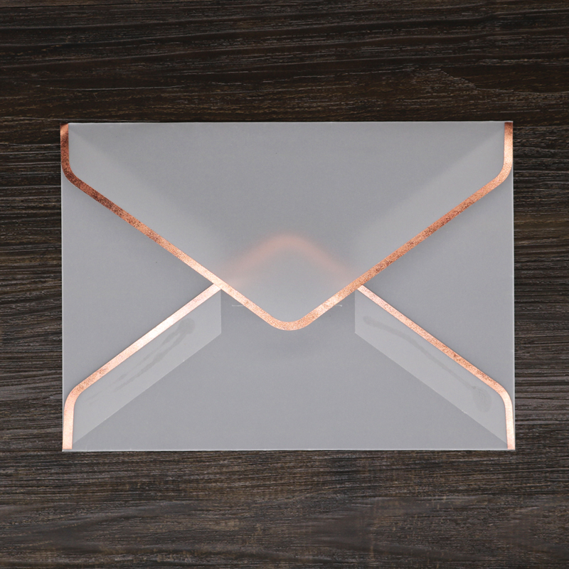10pcs/lot Custom Sulfuric Transparent Envelope Hot Stamping Printing ...