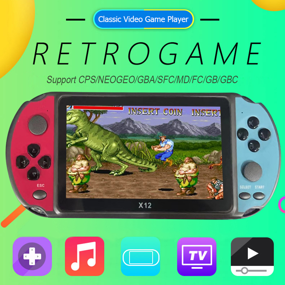 X12 PSP Handheld Game Console Retro 8GB Game Player Support 32GB TF ...