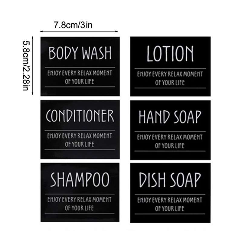 Waterproof Soap Dispenser Stickers Bottle Label Farmhouse Bathroom ...