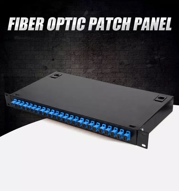 24 Port Fiber Patch Panel SC FC LC Pigtail ODF 1U Optical Fiber Terminal Box Optical Fiber ...