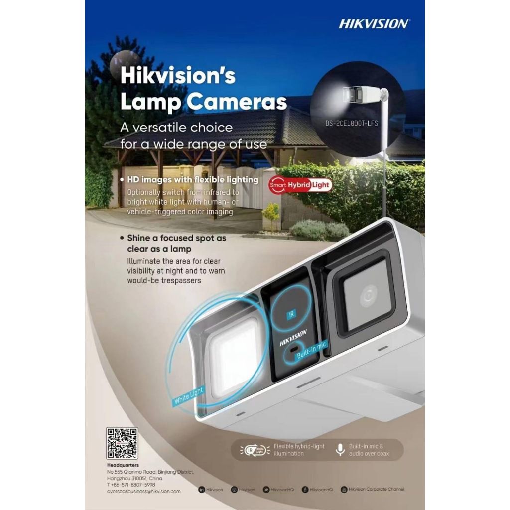 HIKVISIONS LAMP CAMERA FULL TIME COLOUR MIC (DS-2CE18DOT-LFS) | Daraz.lk