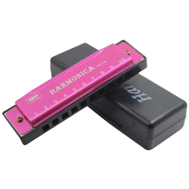 Harmonica Key of C 10 Hole Diatonic Harmonica C with Case for Beginner ...